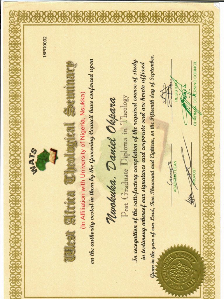Daniel Certificate 03 | PDF