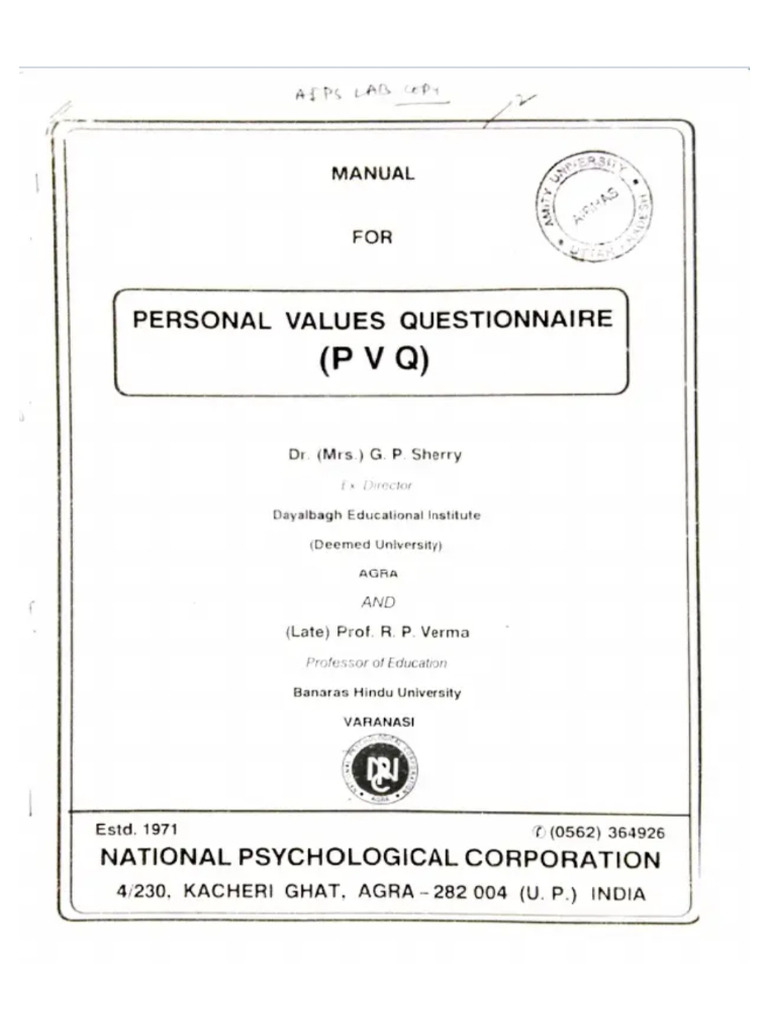 PVQ Manual | PDF