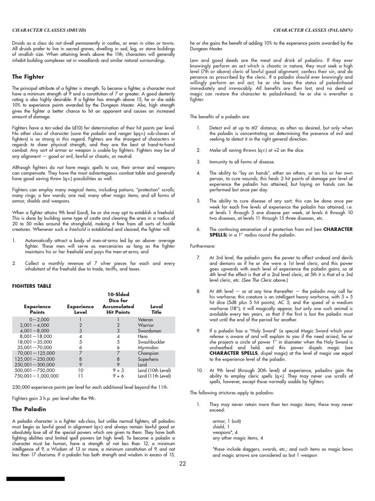 Fighter | PDF | Dungeons & Dragons | Gary Gygax Games