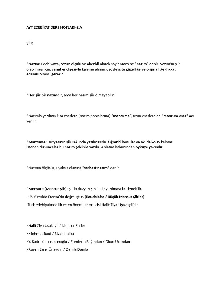 Ayt Edebiyat A2 | PDF