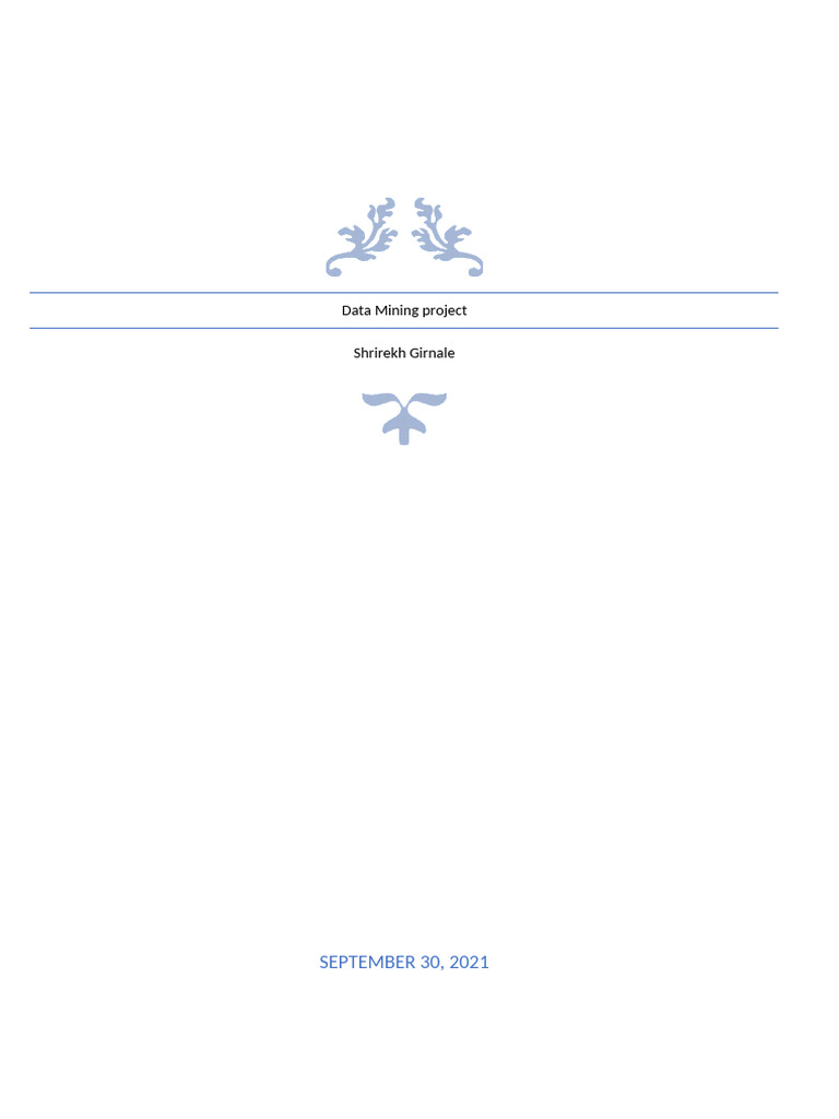 Data Mining Project | PDF | Receiver Operating Characteristic | Cluster Analysis