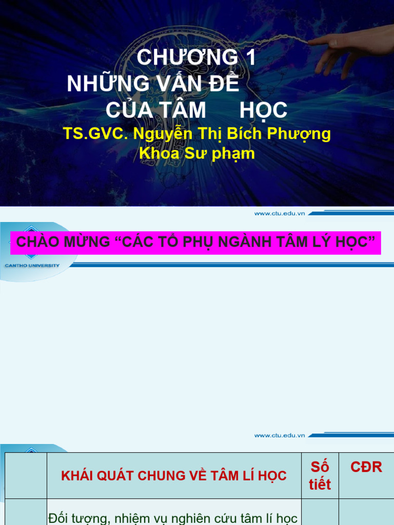 Chuong 1 Nhung Van de Co Ban Cua TLH | PDF