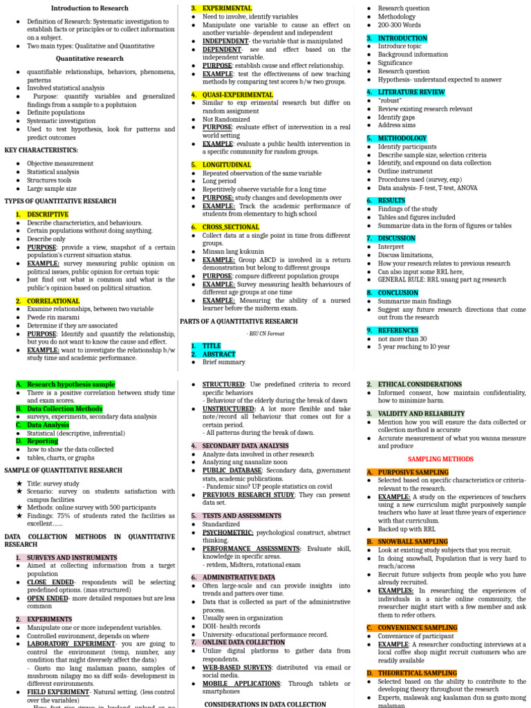 Overview of Quantitative Research Methods | PDF | Methodology | Statistics