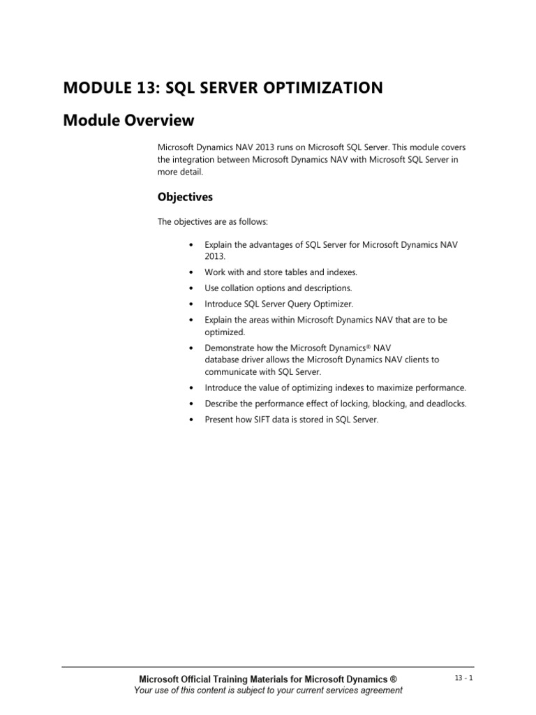 Nav2013 Enus Cssol 13 | PDF | Database Index | Microsoft Sql Server