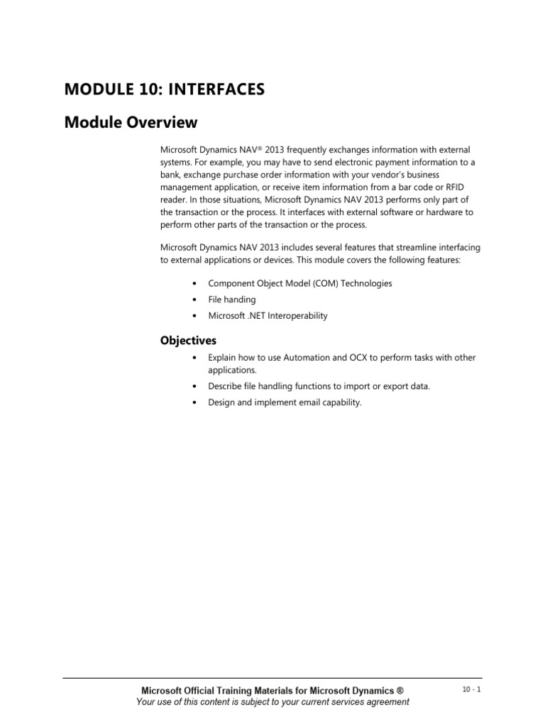 Nav2013 Enus Cssol 10 | PDF | Component Object Model | Boolean Data Type