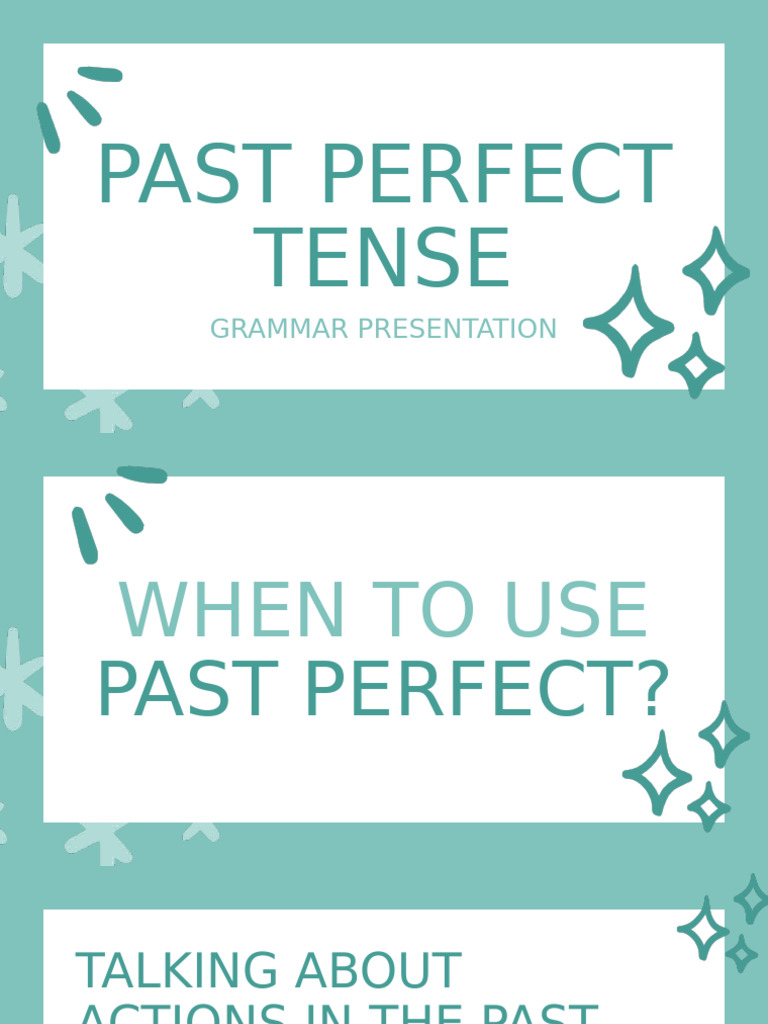 Past Perfect Tense | PDF