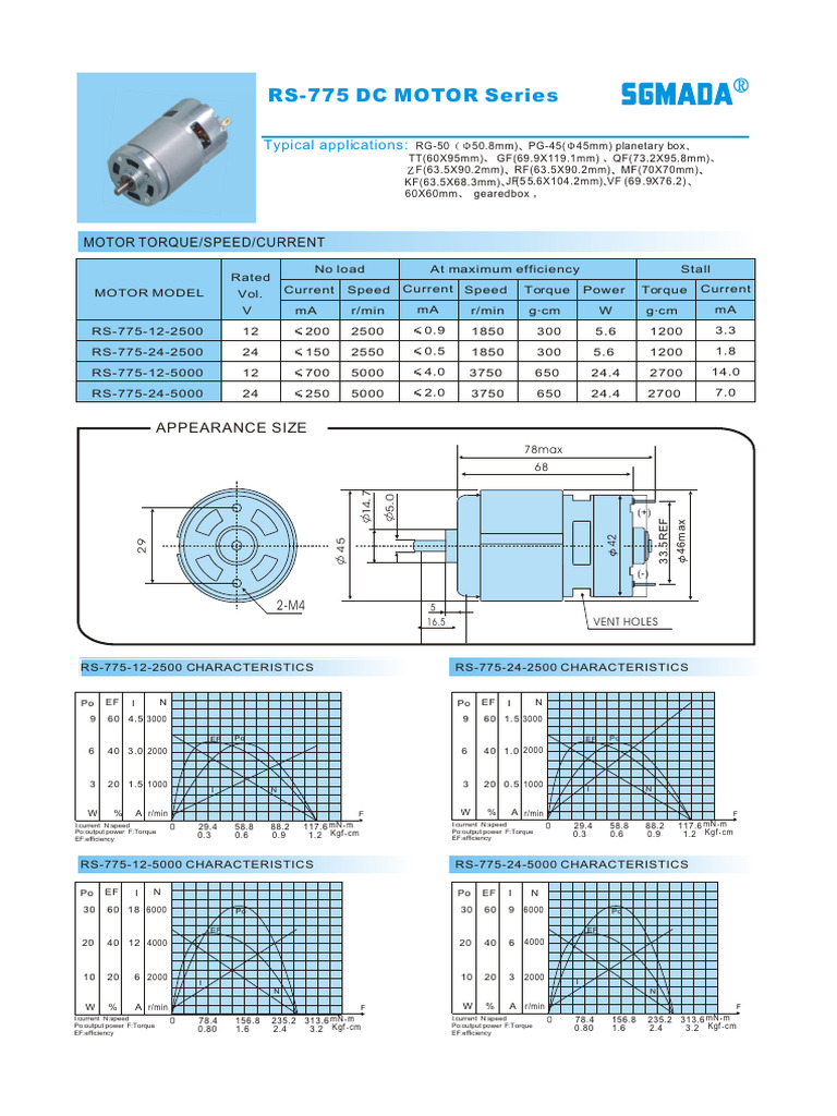 RS775 Datasheet | PDF | Manufactured Goods | Electrical Engineering