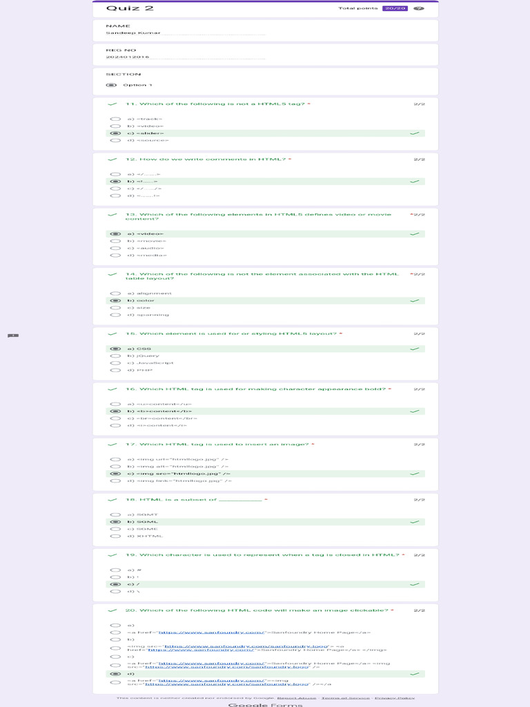 WP Quiz2 Answer | PDF