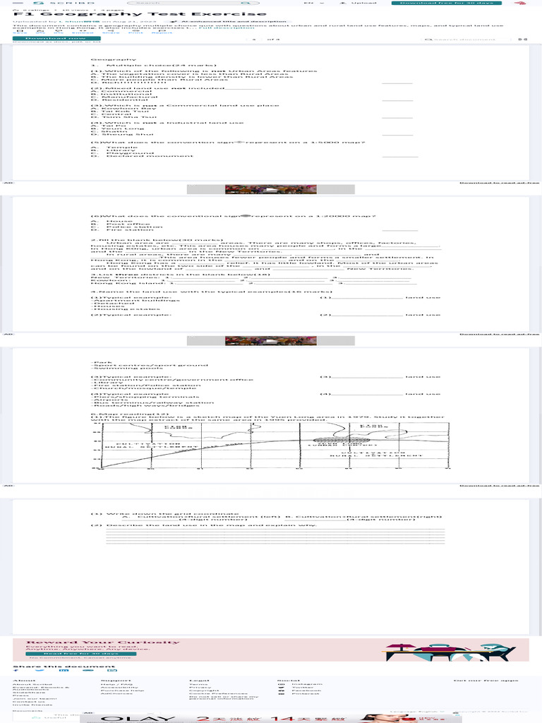 F1 Geography Test Exercise PDF | PDF