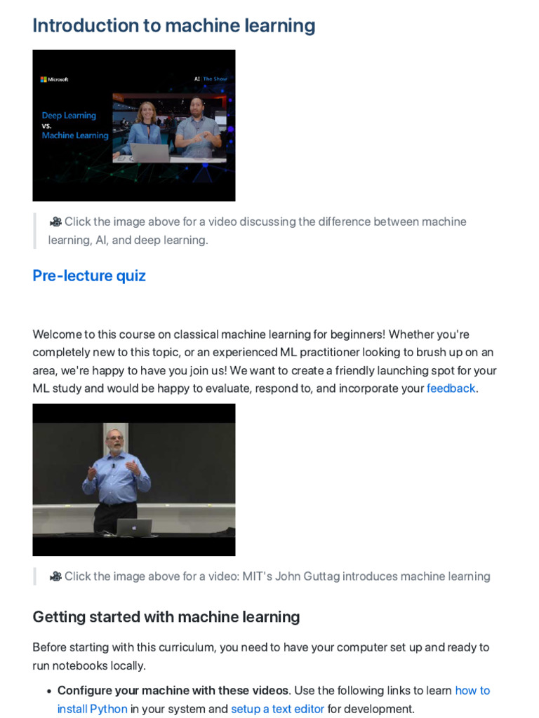 Lesson 1 Pdf Machine Learning Artificial Intelligence