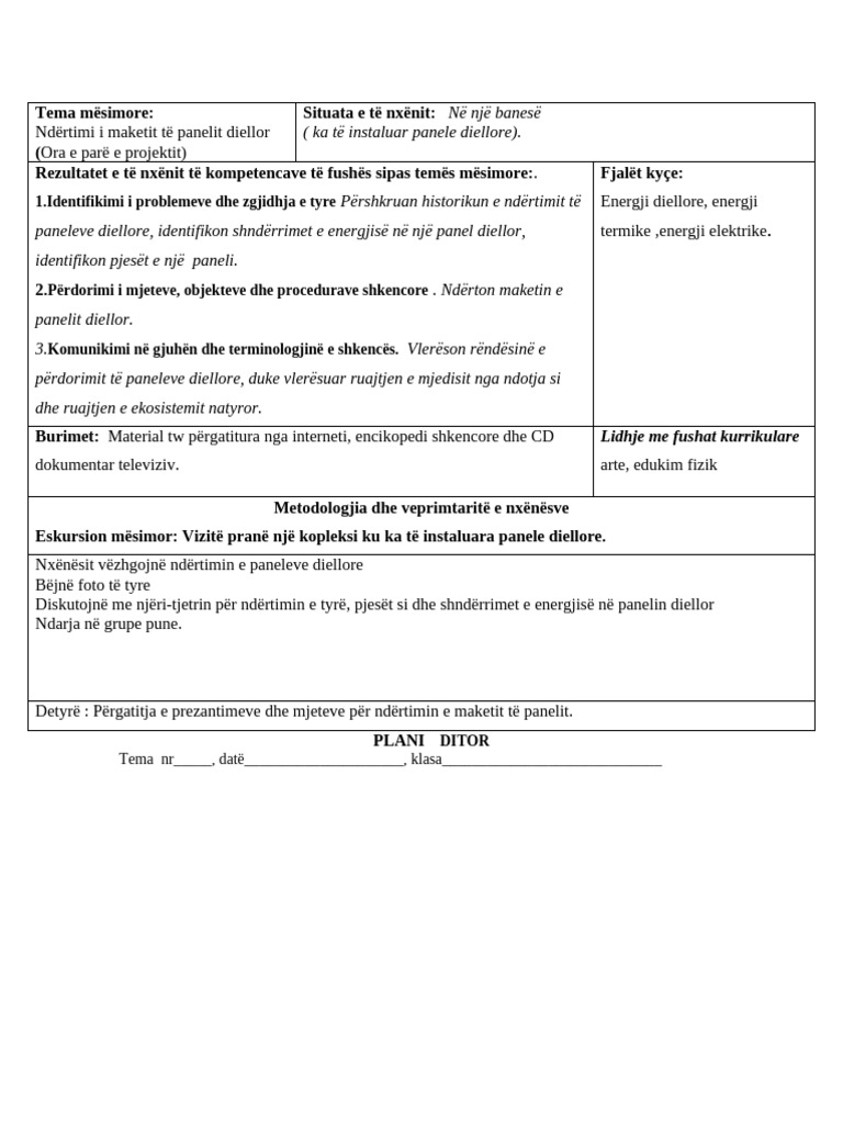 Ditar Projekti | PDF