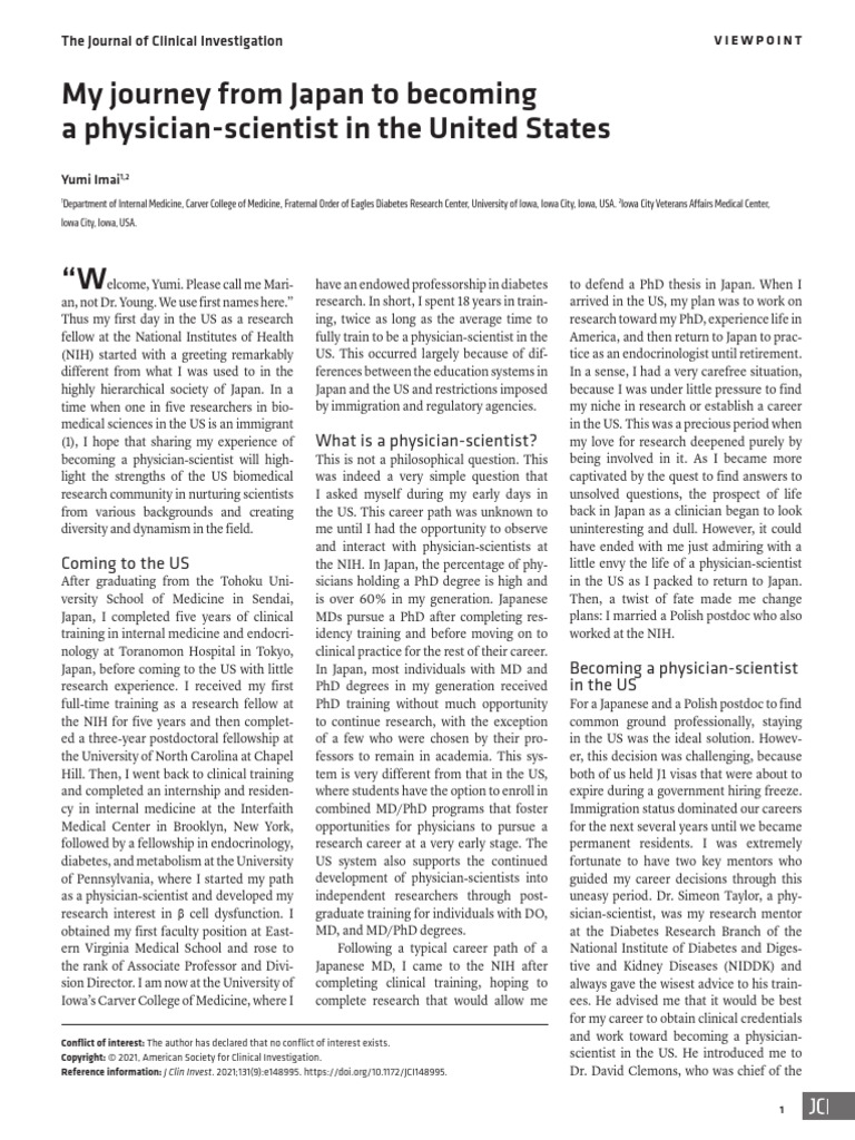 Jci 131 148995 | PDF | Doctor Of Medicine | National Institutes Of Health