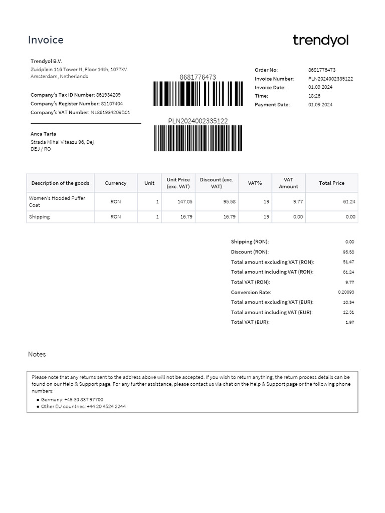 Invoice | PDF | Value Added Tax | Invoice