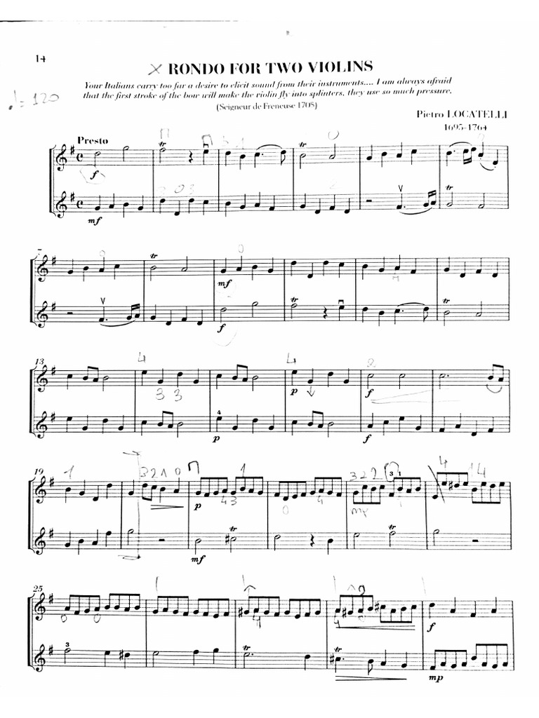 Rondo For Two Violins | PDF