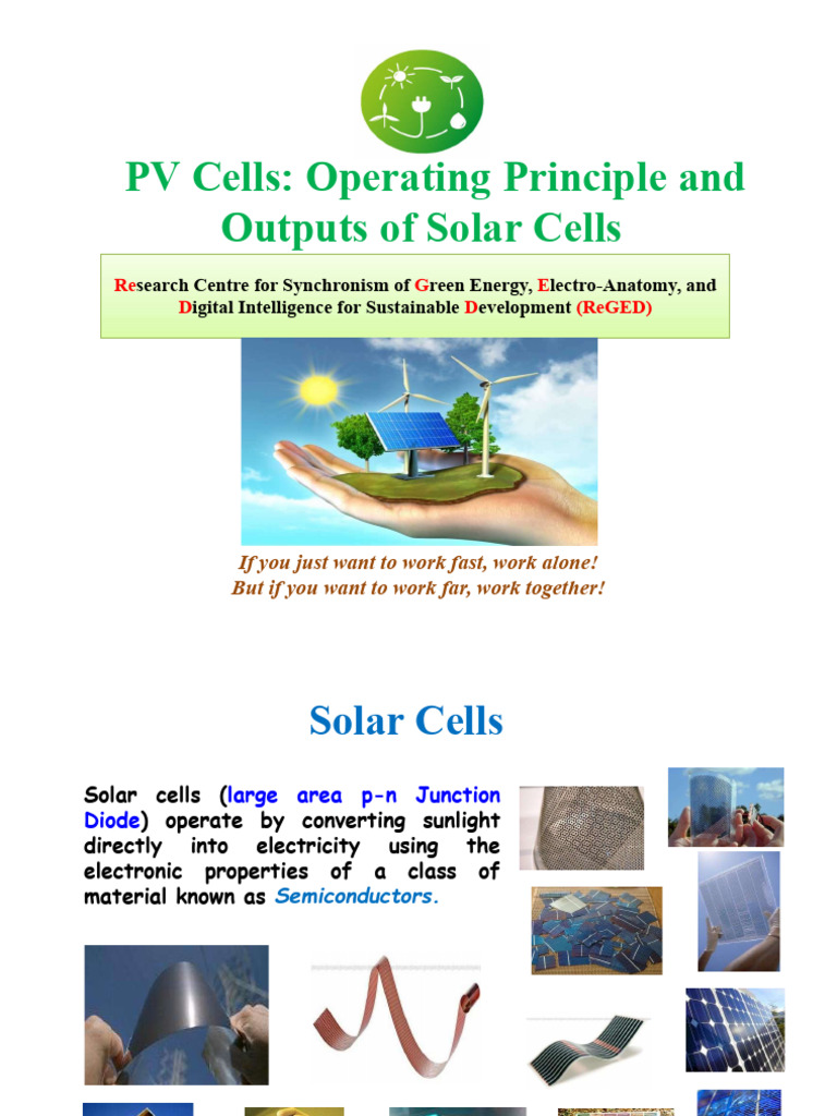 02 - Basic Operation Principle of Solar Cells | PDF | P–N Junction ...