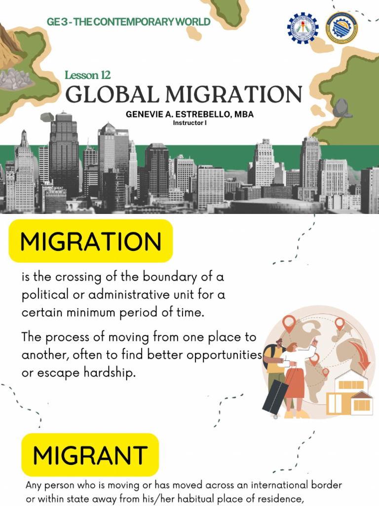 Lesson 12 - Global Migration | PDF