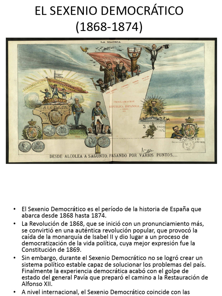 El Sexenio Democrático (1868-1874) | PDF | España | Gobierno