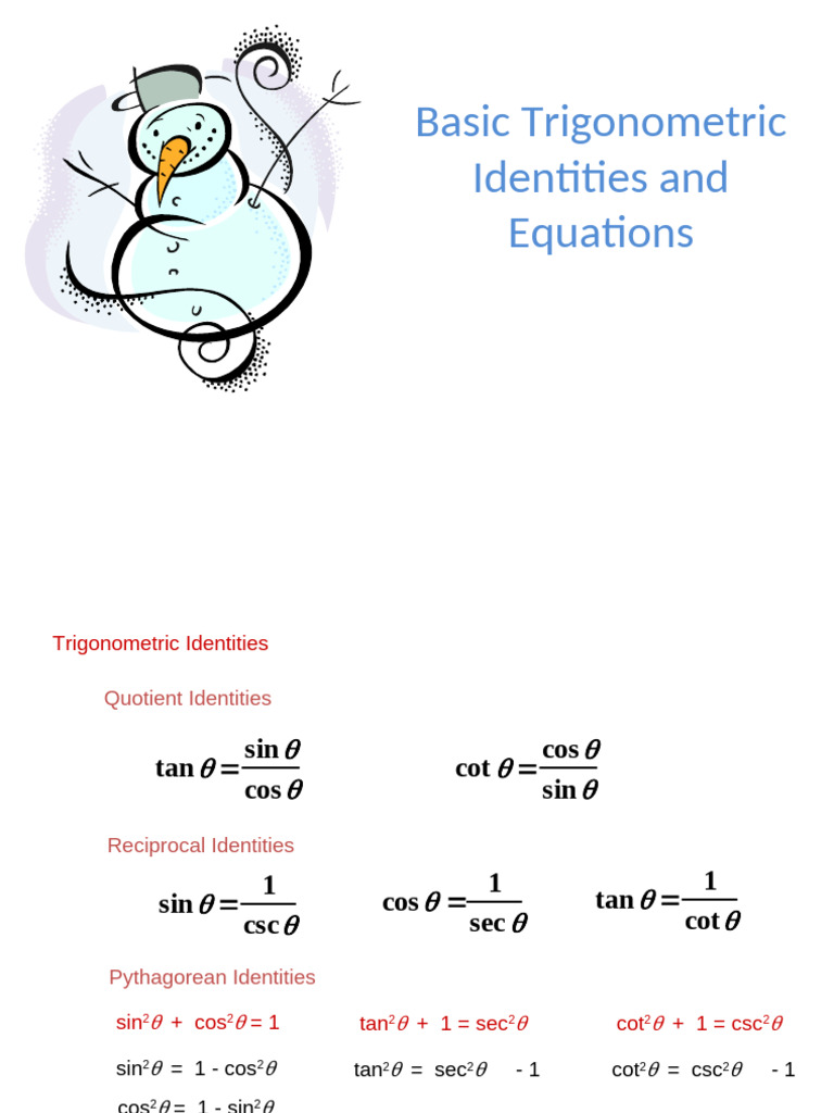 Trig Identities and Pythagorean THM | PDF | Trigonometric Functions ...