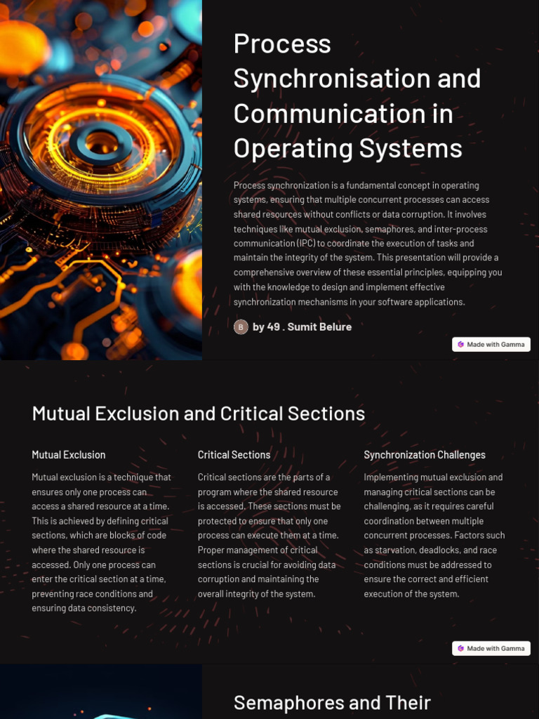 Process Synchronisation and Communication in Operating Systems | PDF | Process (Computing ...