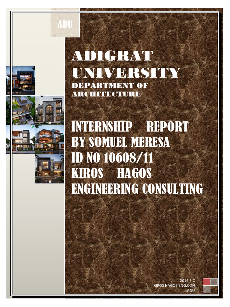 Somuel Meresa Internship Report | PDF | Architect | Room