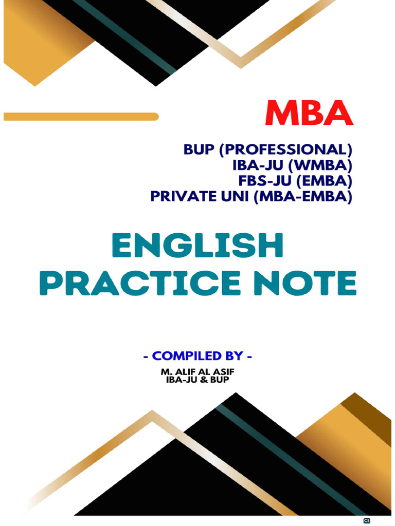 Mba Eng Note PDF | PDF