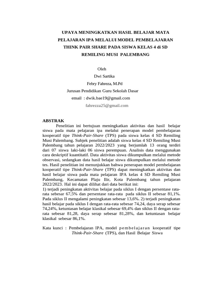 Karya Ilmiah | PDF | Karier & Perkembangan | Sains & Matematika