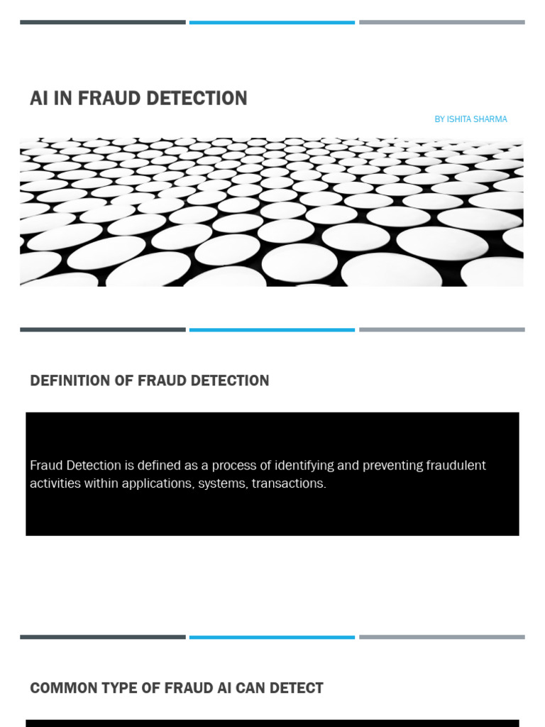 AI in Fraud Detection Presentation | PDF | Computers