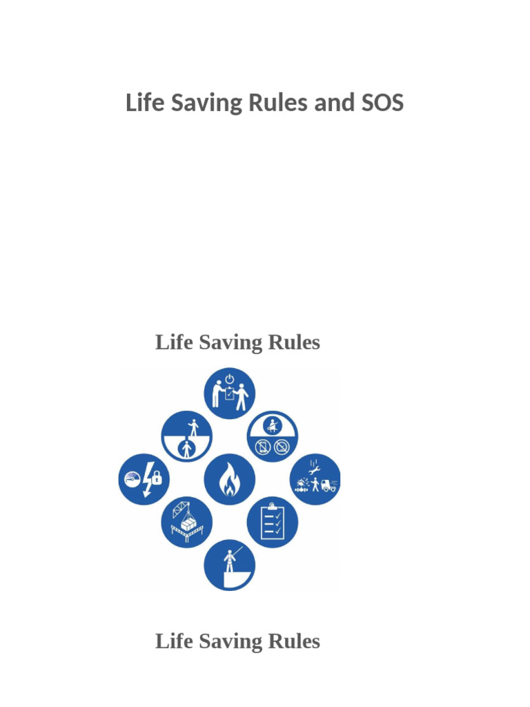 Life Saving Rules and SOS | PDF