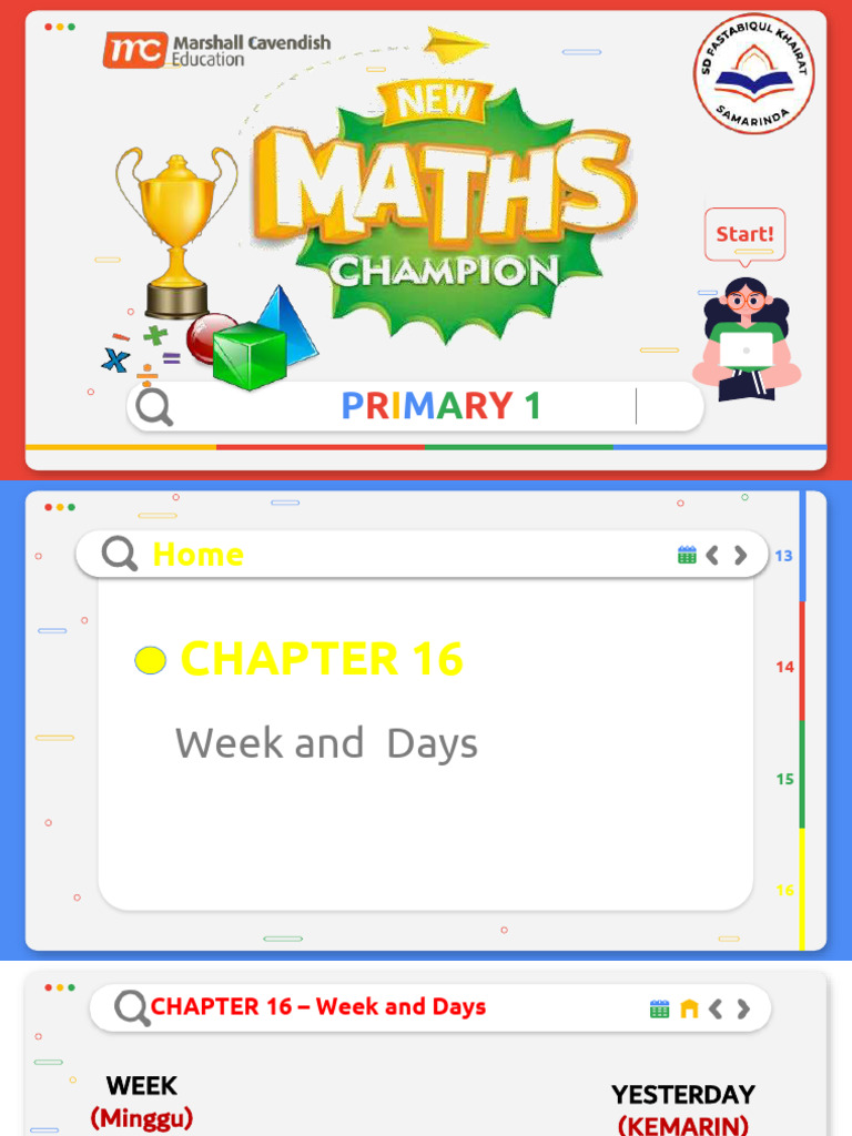 MATH CHAPTER 16 Days and Week | PDF