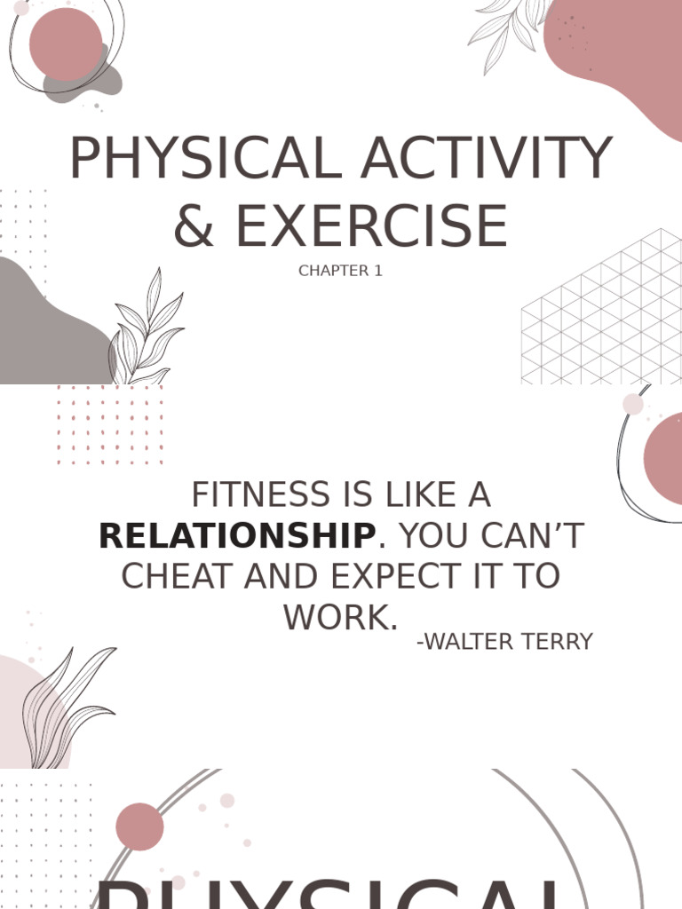 Chapter 1 Physical Activity and Exercise | PDF | Physical Fitness | Determinants Of Health