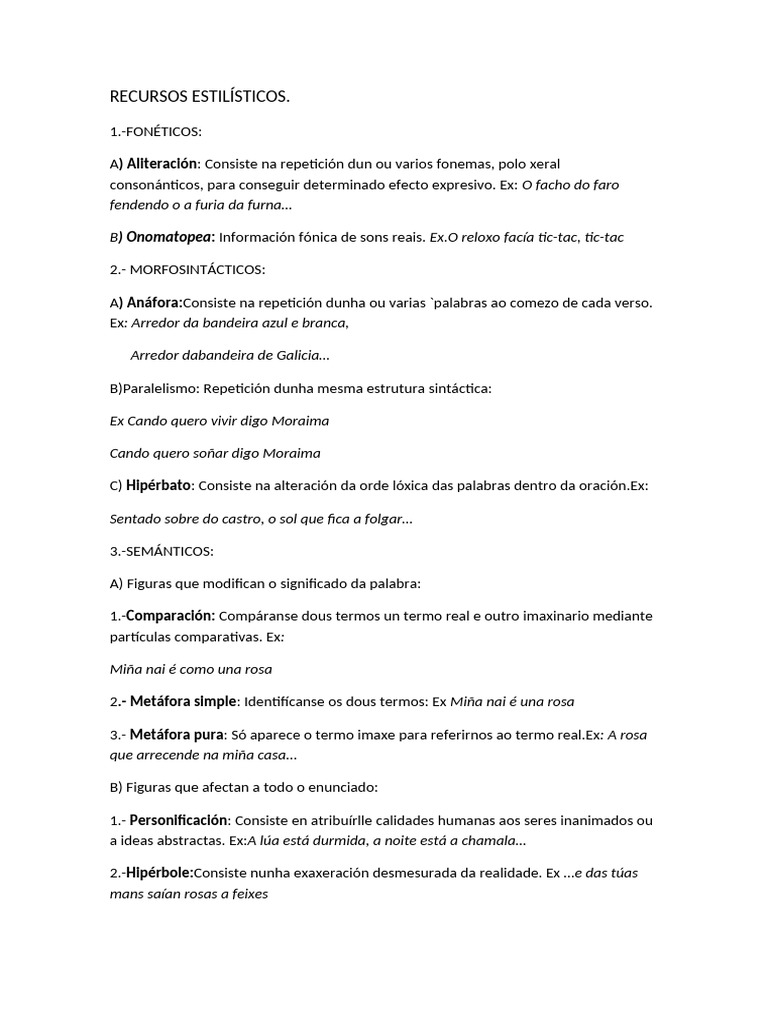 Recursos Estilísticos | PDF