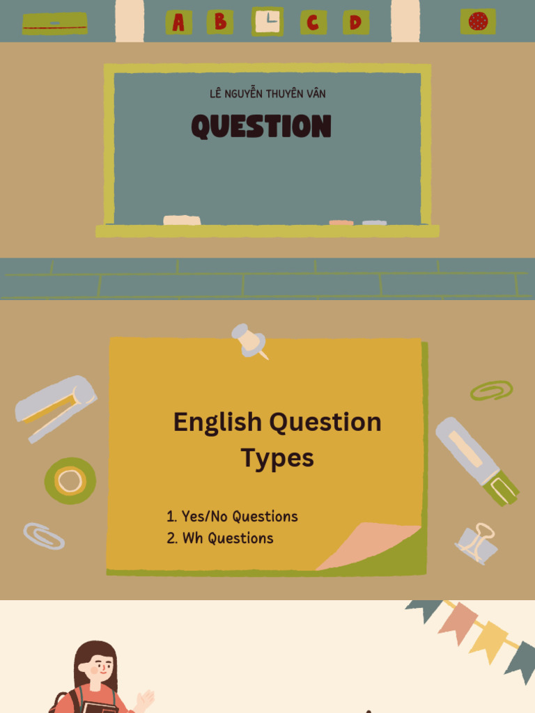Yellow and Beige Handdrawn English WH - Questions Classroom ...