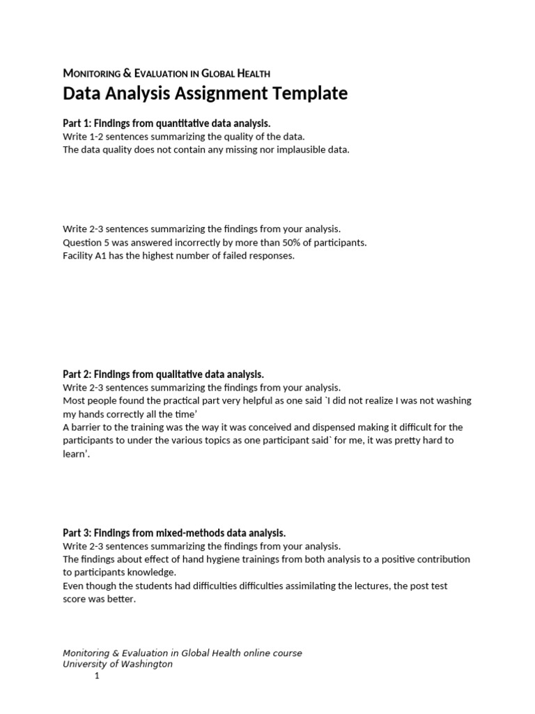 1 Me Data Analysis Template | PDF | Business