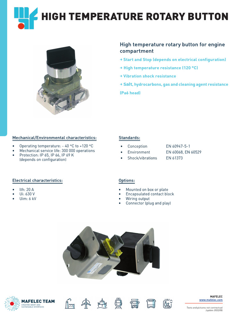 Product Information High Temperature Rotary Button | PDF | Technology ...
