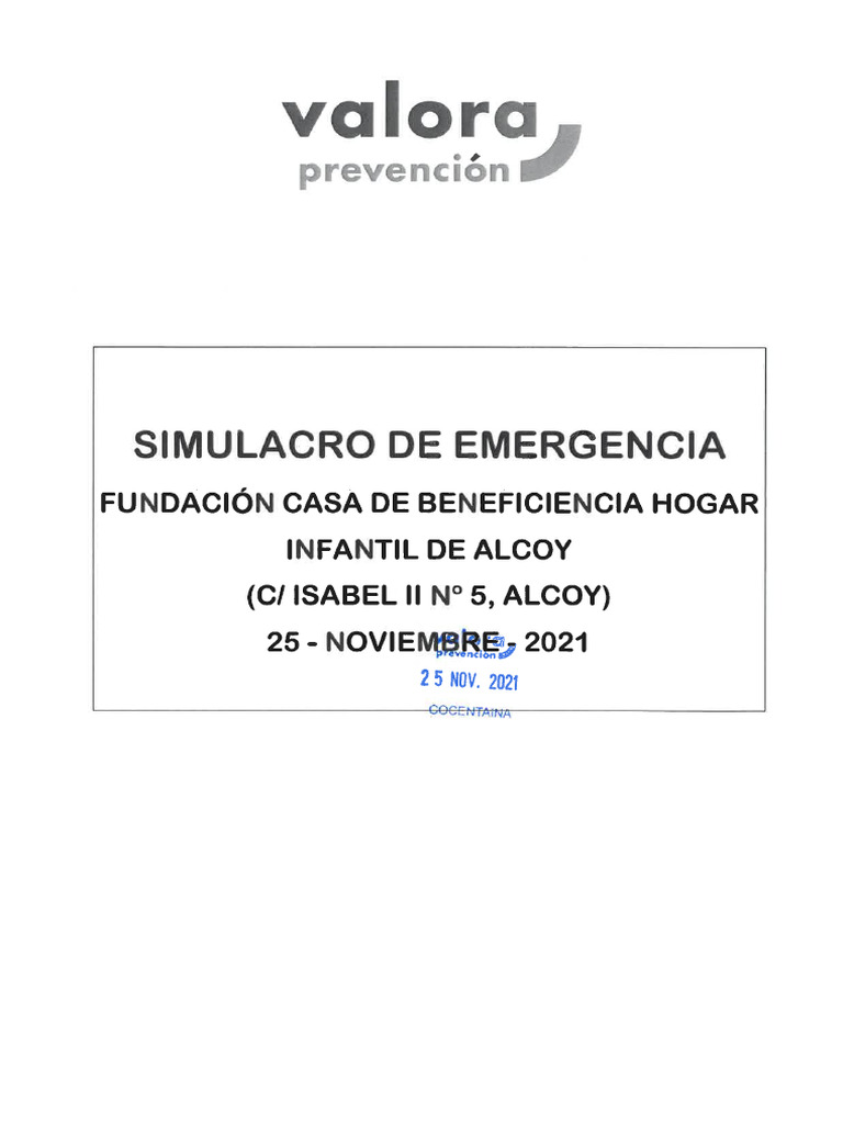 Informe Simulacro | PDF