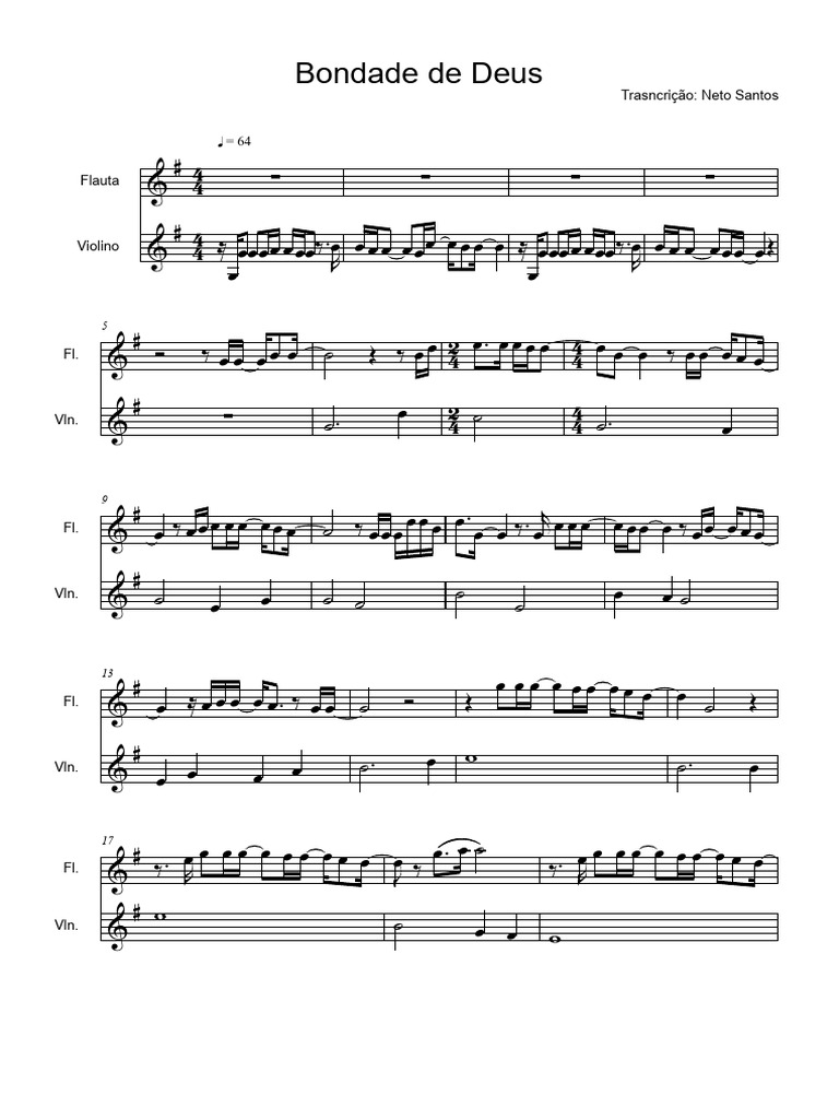 Bondade de Deus - MARI E GU | PDF