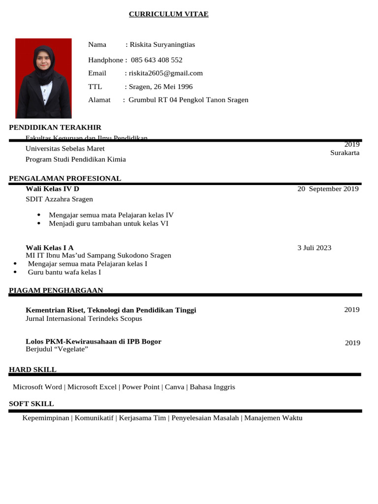 Bagi CV Riskita-1 | PDF