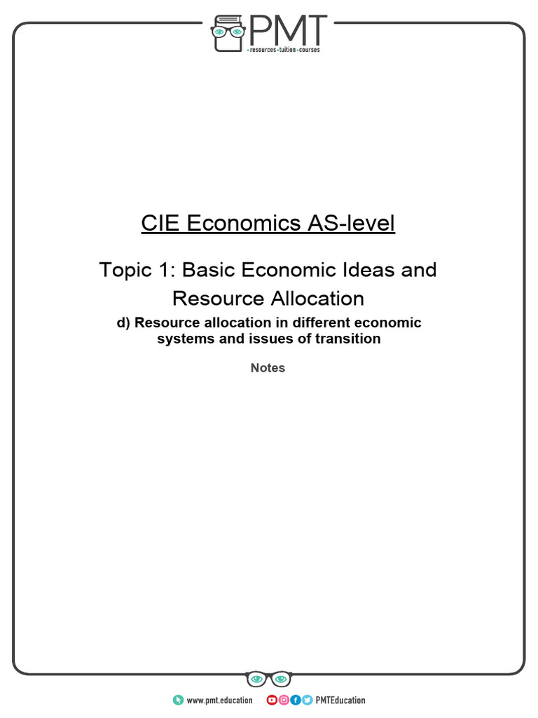 downloadEconomicsA LevelNotesCIEPapers 1 21 Basic Economic Ideas and ...