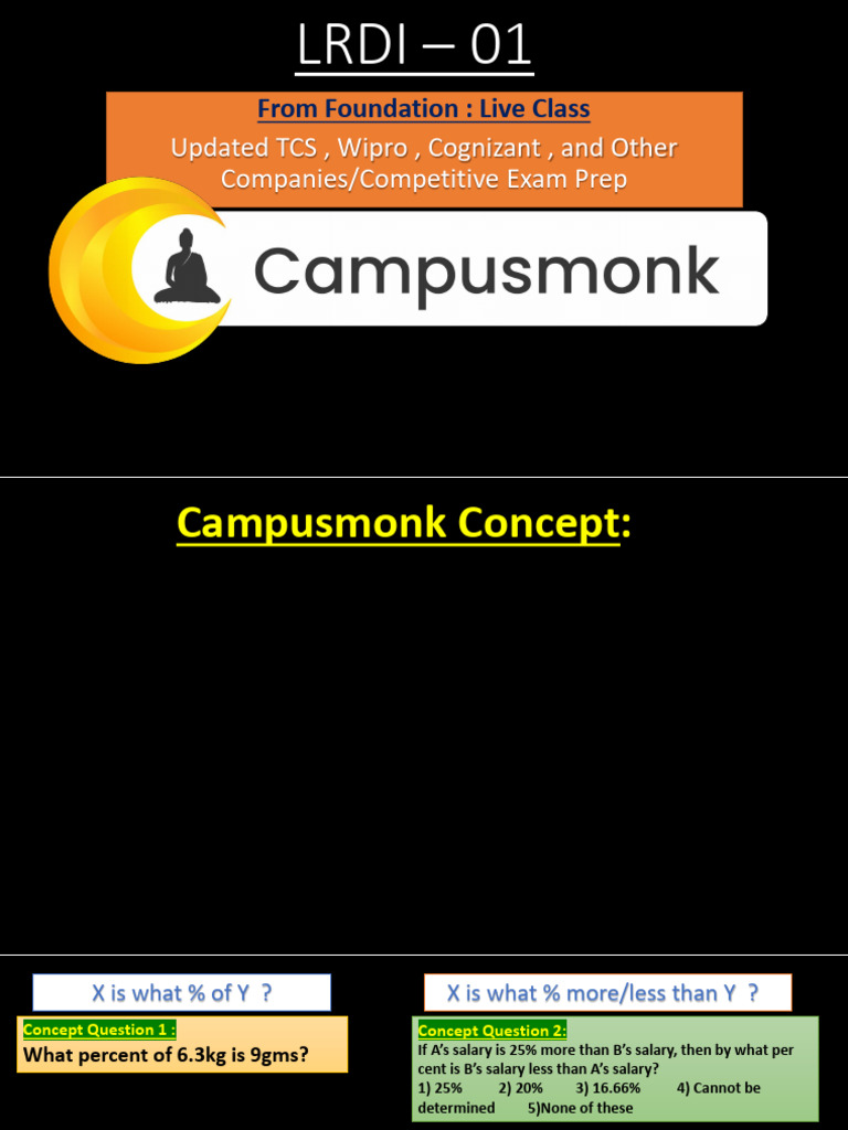 LRDI - 01 From Foundation | PDF | Pie Chart