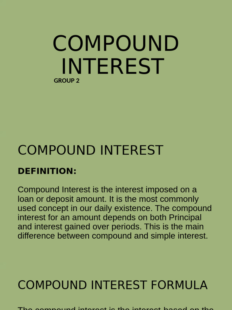 Understanding Compound Interest Basics | PDF | Business | Finance ...
