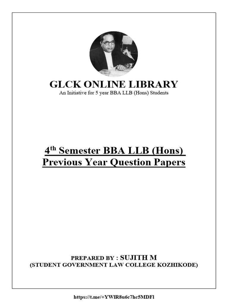 BBA LLB 4th Sem Past Papers Online | PDF