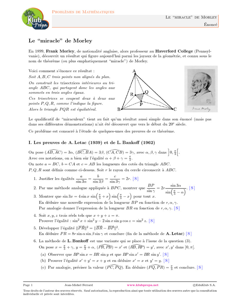 Miracle de Morley en géométrie | PDF | Triangle | Euclide
