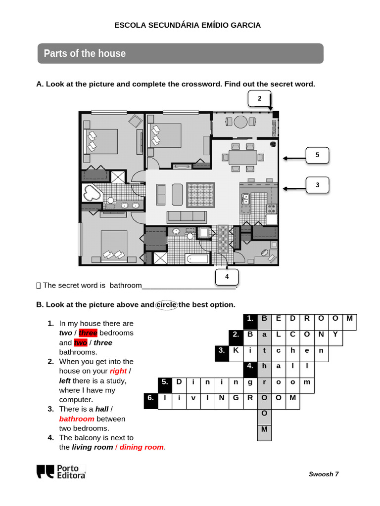 The House -Vocabulary 1 | PDF