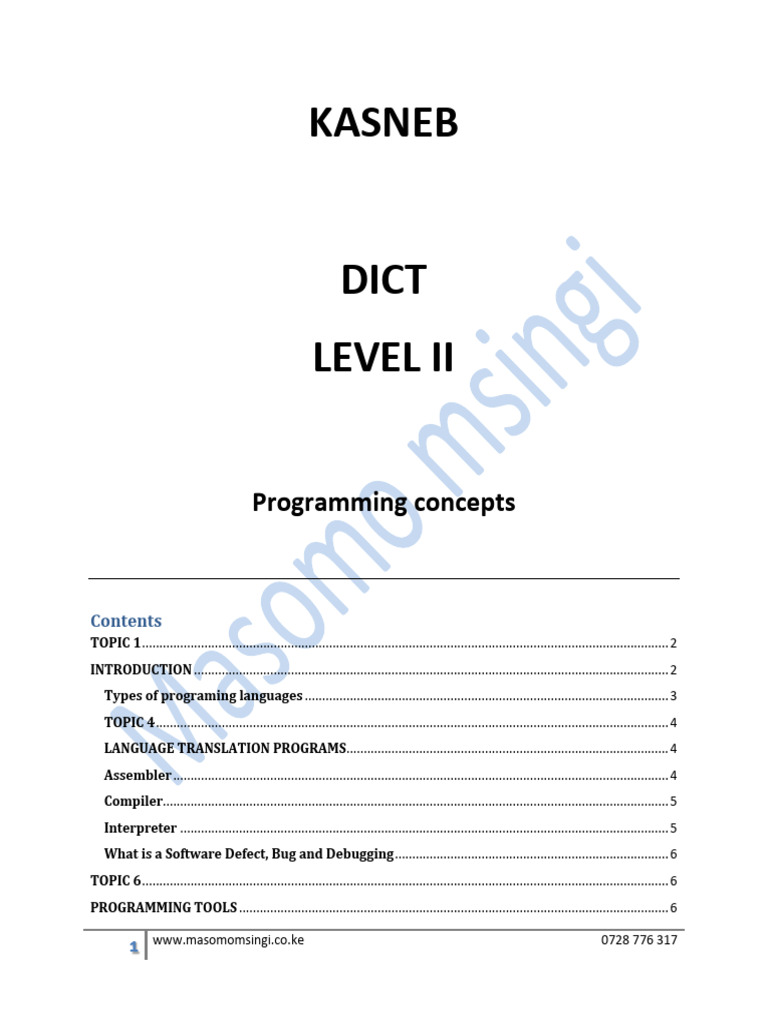 Programming Concepts Overview | PDF | Integrated Development Environment | Computer Programming
