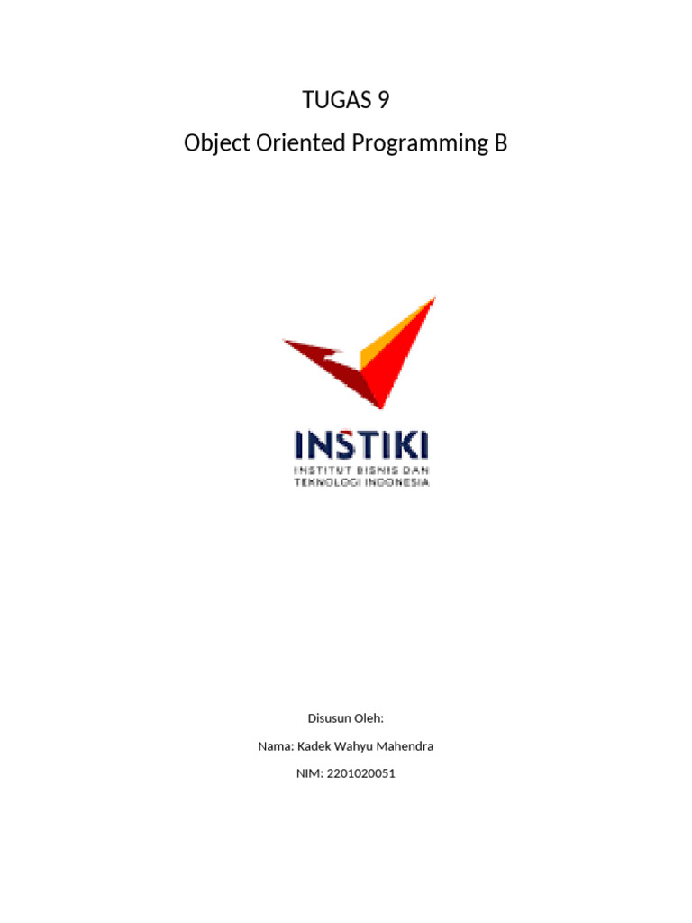Template TUGAS 9 | PDF | Object (Computer Science) | Computing Platforms