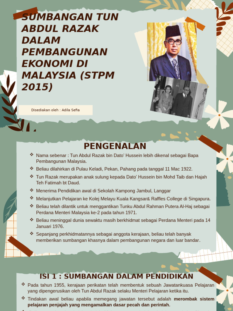 Sumbangan Tun Abdul Razak | PDF