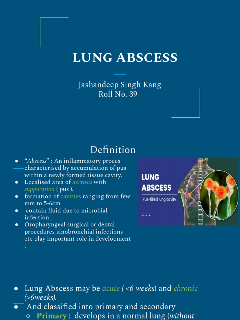 Pathology of Lung Abscess - 1 | PDF | Science & Mathematics