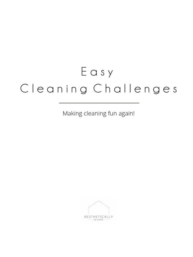 Easy Cleaning Challenges A4 3 | PDF | Cooking, Food & Wine