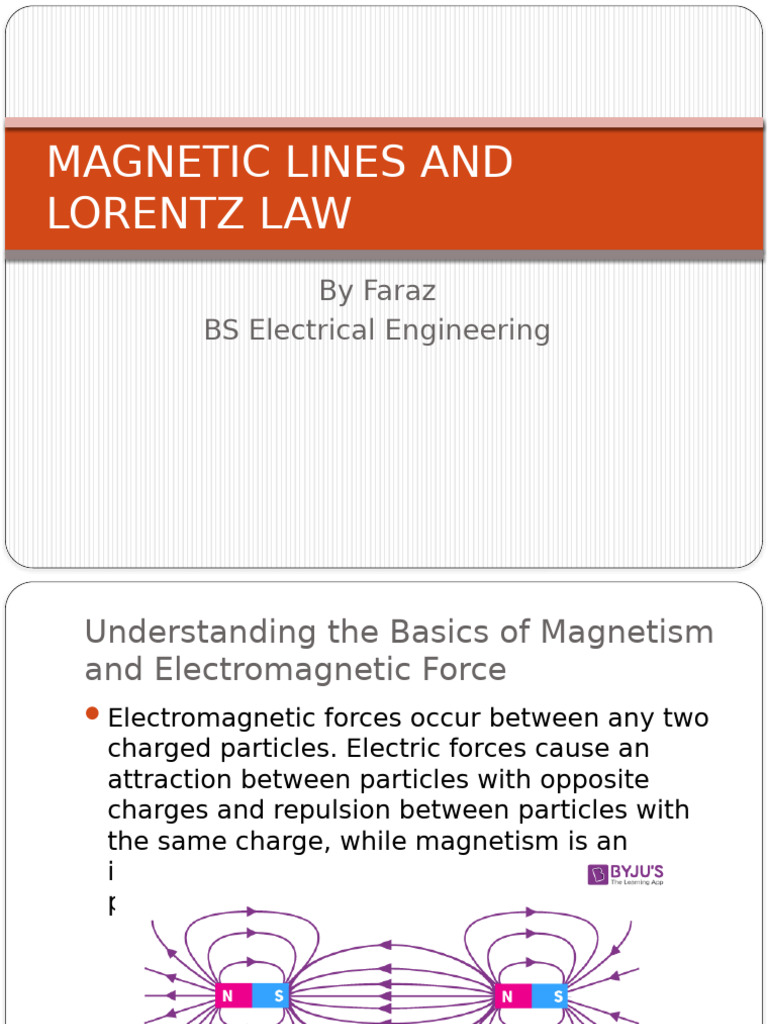 Magnetic Lines and Lorentz Law | PDF | Magnetic Field | Force