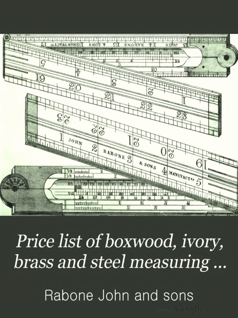 John Rabone and Sons Price List 1878 | PDF | Foot (Unit) | Length